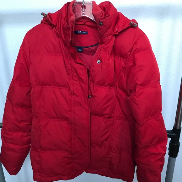 GAP | Jackets & Coats | Red Poofy Gap Winter Coat | Poshmark